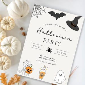 Halloween Party Invitation Printable Instant Download and Custom Your ...