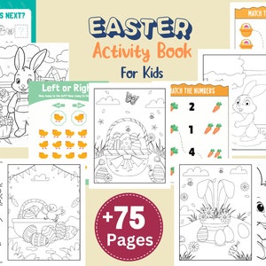 Easter Coloring Book for Kids: 75 Printable Pages (digital Download) - Etsy
