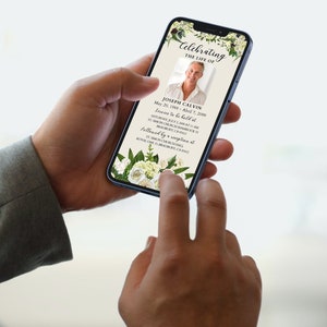 Digital Funeral Invitation Electronic Funeral Invitation Editable ...