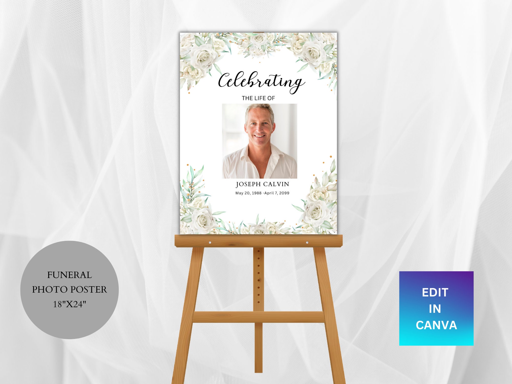 Welcome Funeral Sign Templates Funeral Service Canva Template Program 3 ...