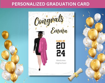 Personalized Graduation Card 2024, Masters Graduation Card, Custom ...