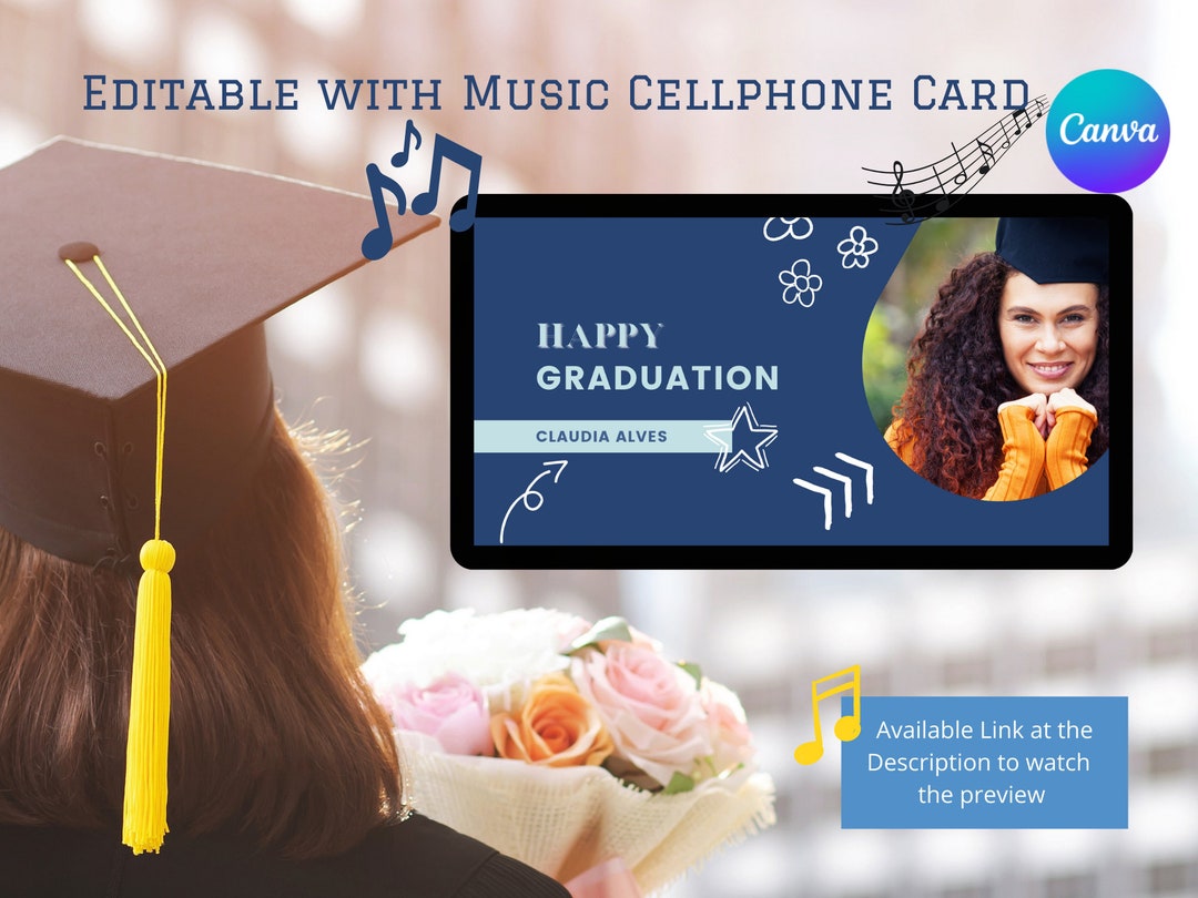 Animated Digital Happy Graduation Card / Instagram Card / Cellphone ...