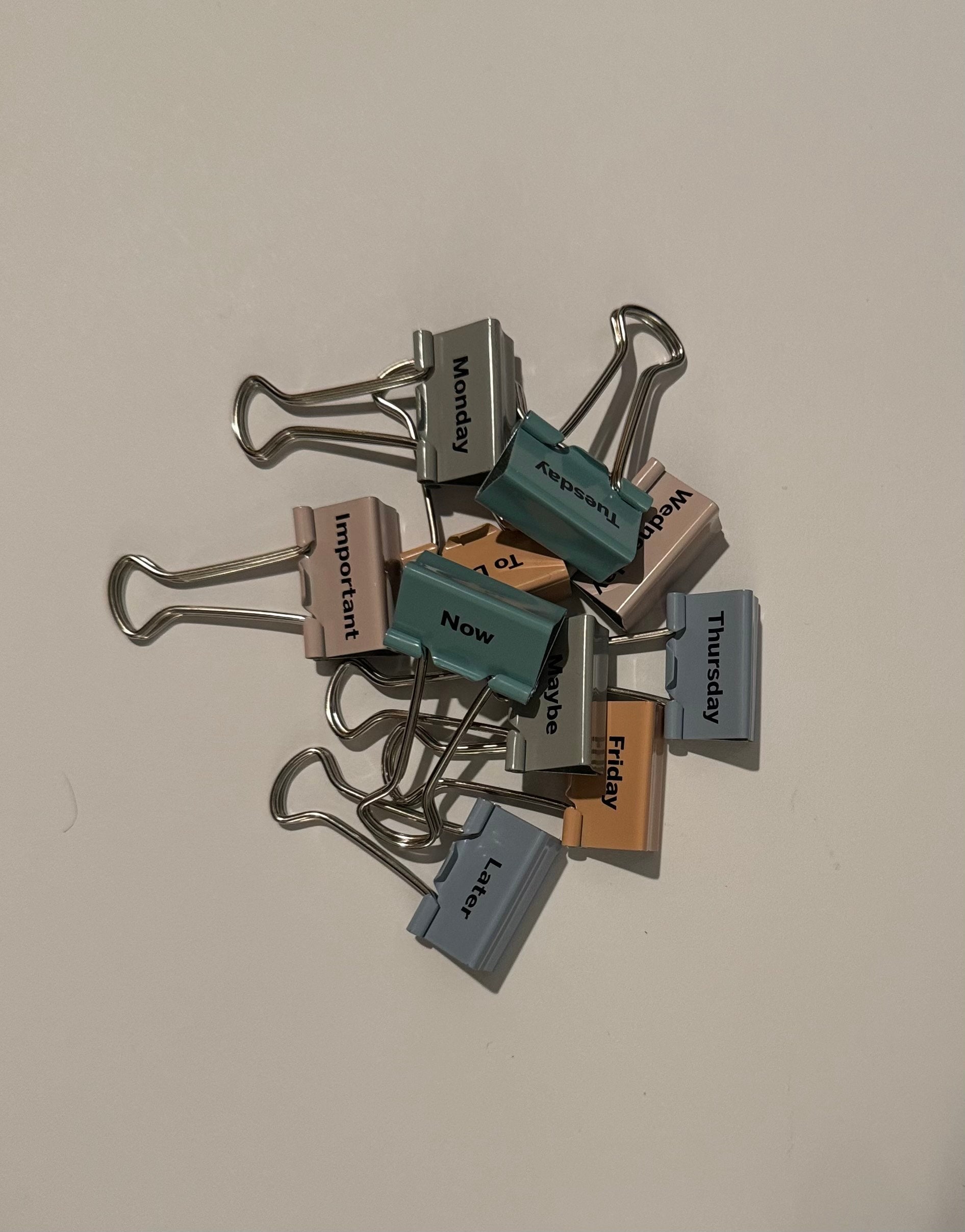 Binder Clips Task on Hand Paper Clips in Moho Colors Clip Dividers ...