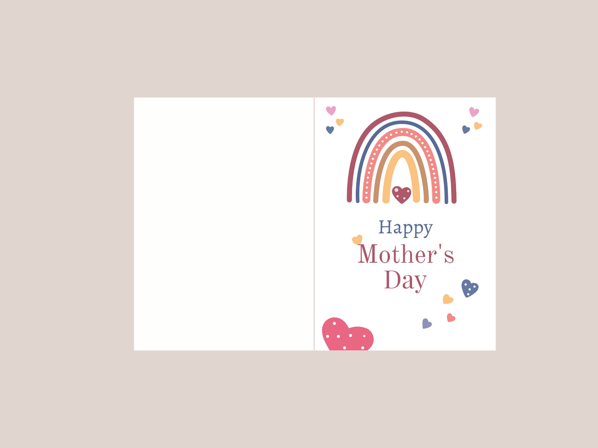 Rainbow Mother's Day Card: Printable 5x7 Card (instant Download) - Etsy
