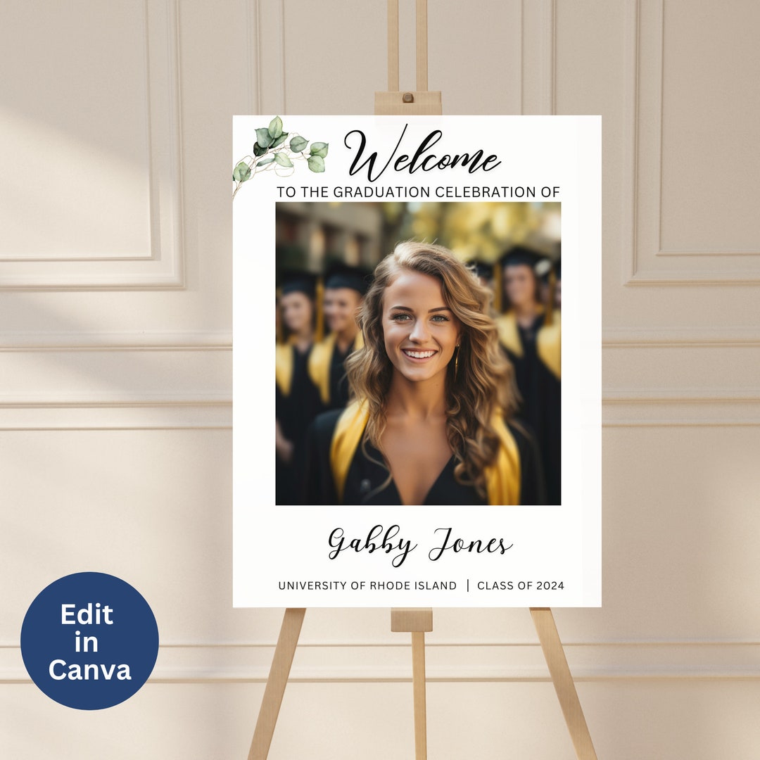 Welcome Graduation Celebration Sign Party Graduate Home Welcoming ...