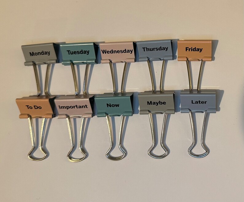 Binder Clips Task on Hand Paper Clips in Moho Colors Clip Dividers ...