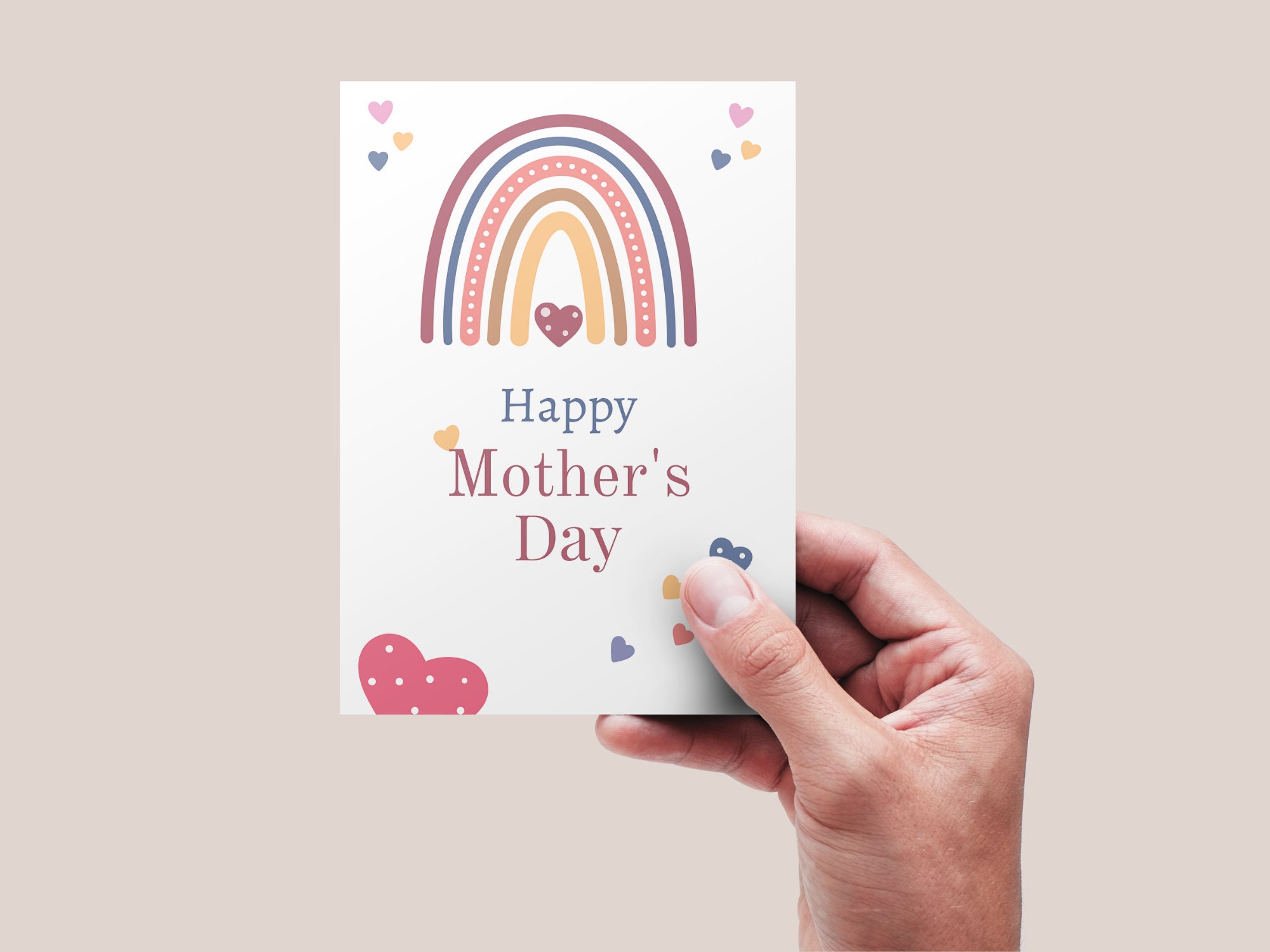 Rainbow Mother's Day Card: Printable 5x7 Card (instant Download) - Etsy