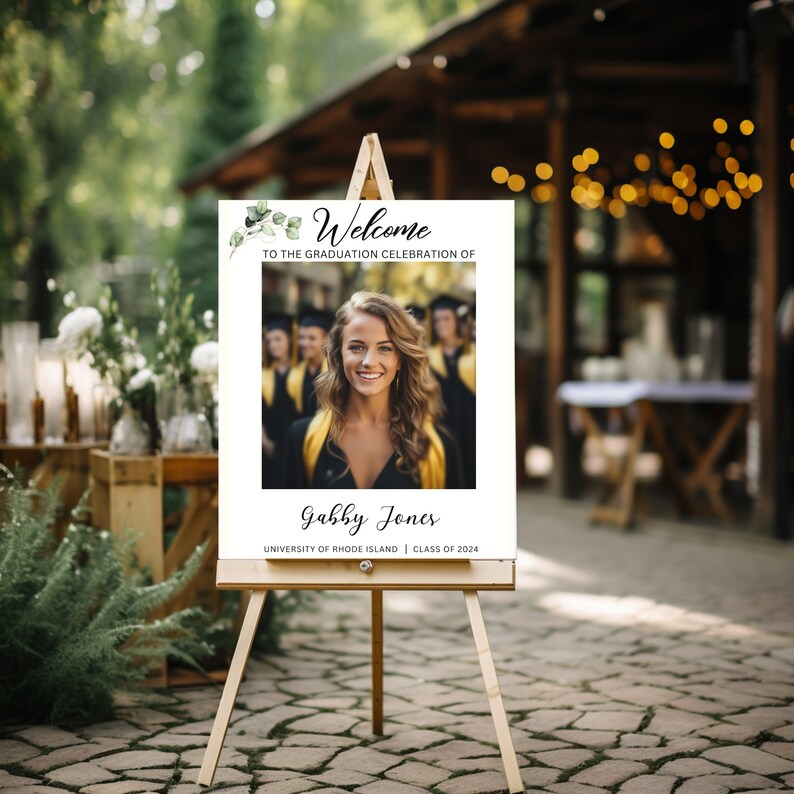 Welcome Graduation Celebration Sign Party Graduate Home Welcoming ...