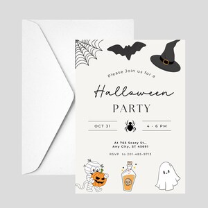 Halloween Party Invitation Printable Instant Download and Custom Your ...