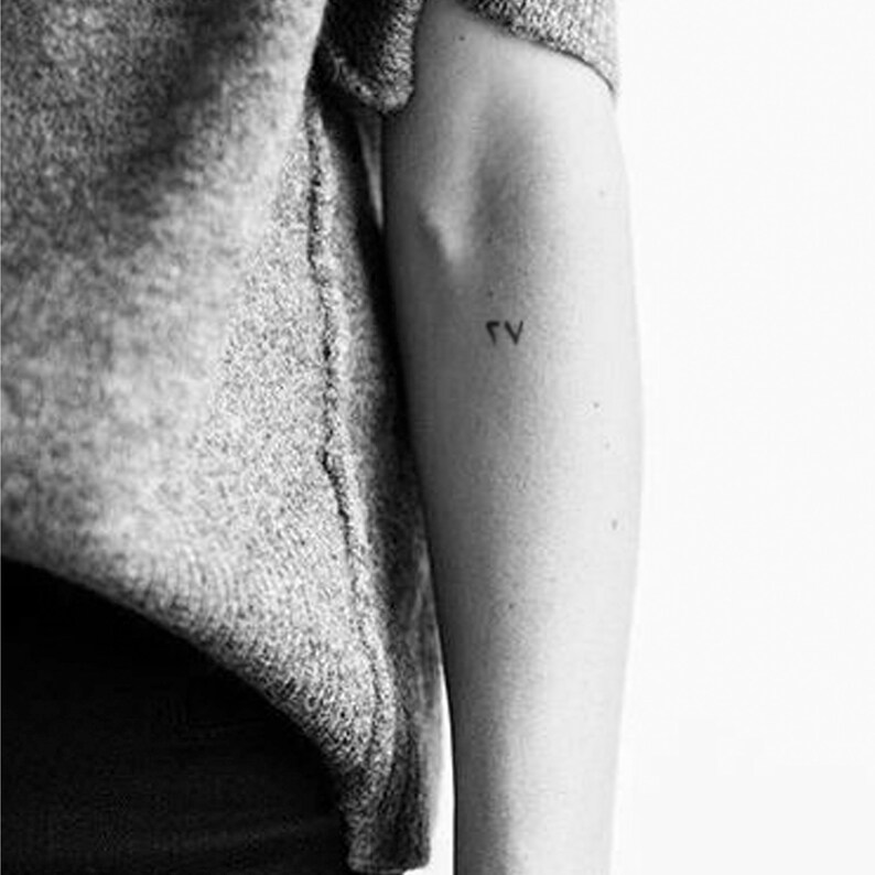 Custom Number Tattoo Design - Arabic Numbers - Etsy