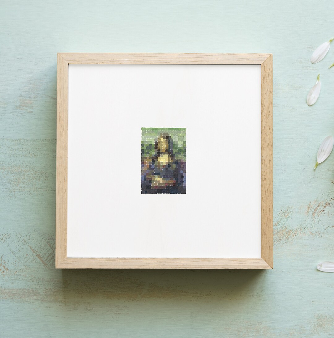The Mona Lisa Pixelated Painting - Art Print of Original Painting - Etsy