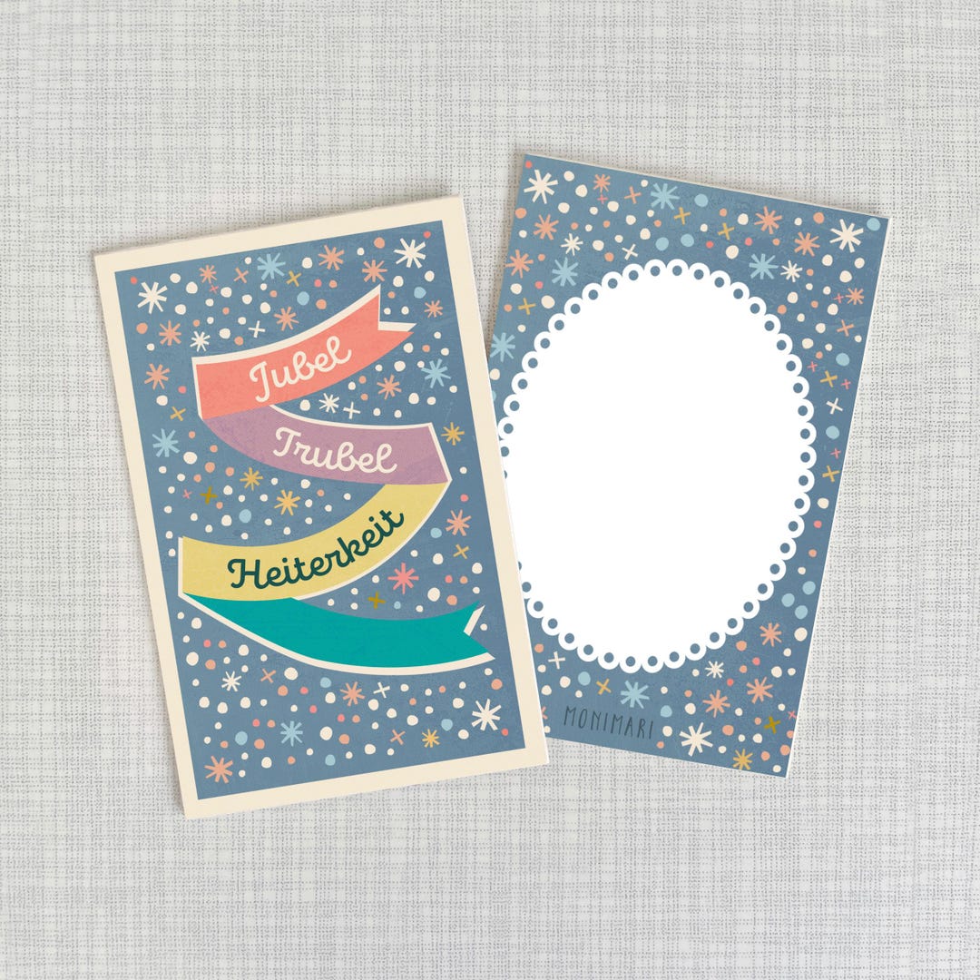 Minicard / Cheers, Hustle and Bustle, Cheerfulness / Thick Wood Pulp ...
