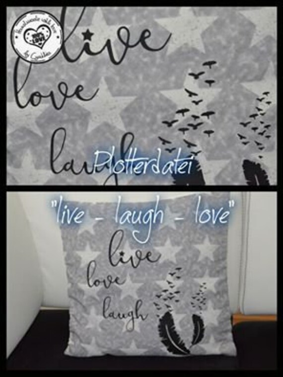 Plotterdatei Live laugh love... SVG DXF | Etsy