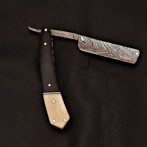 Handmade Damascus Steel Straight Razor - Etsy