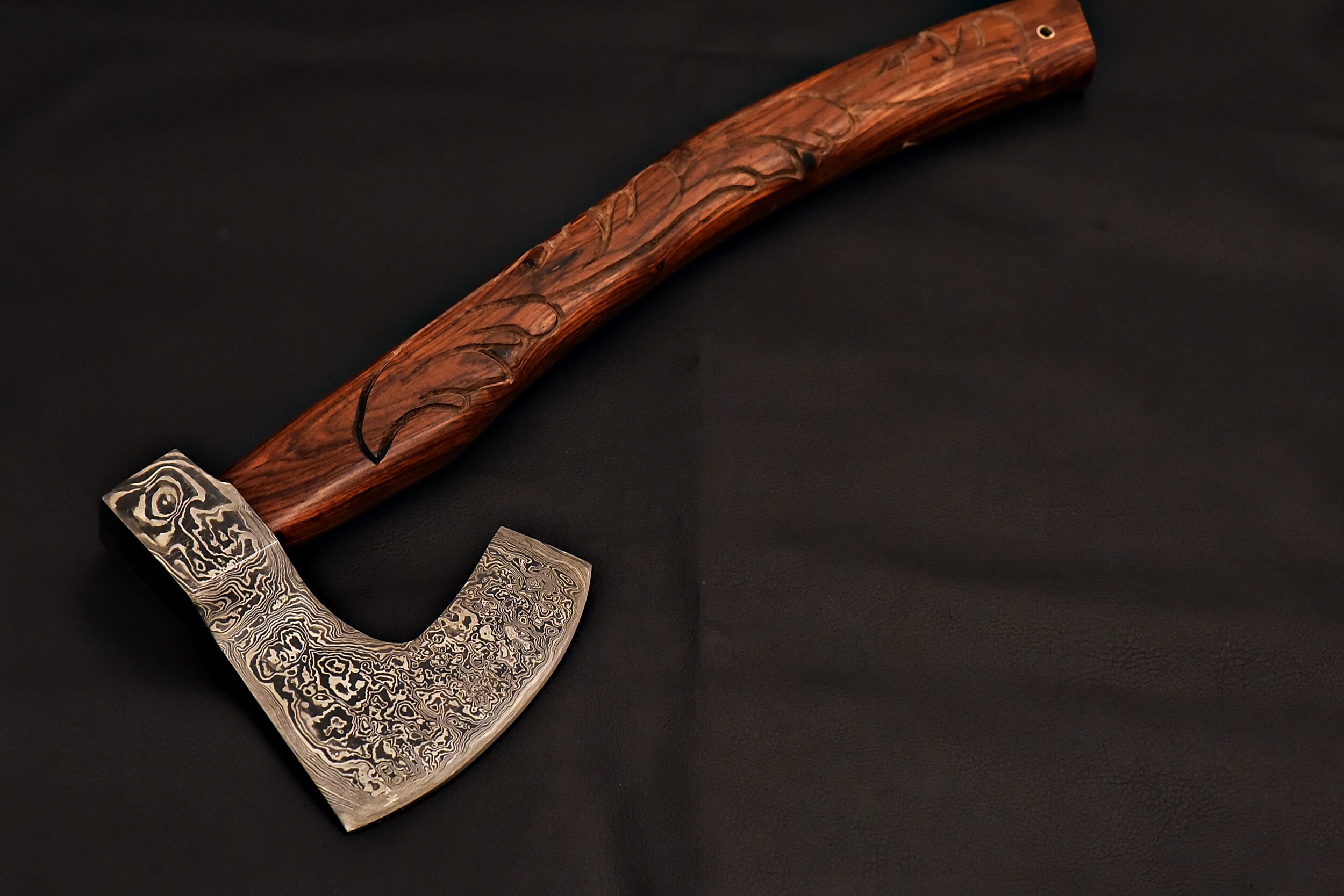 Handmade Damascus Steel Axe Engrave Handle / Tomahawk / | Etsy