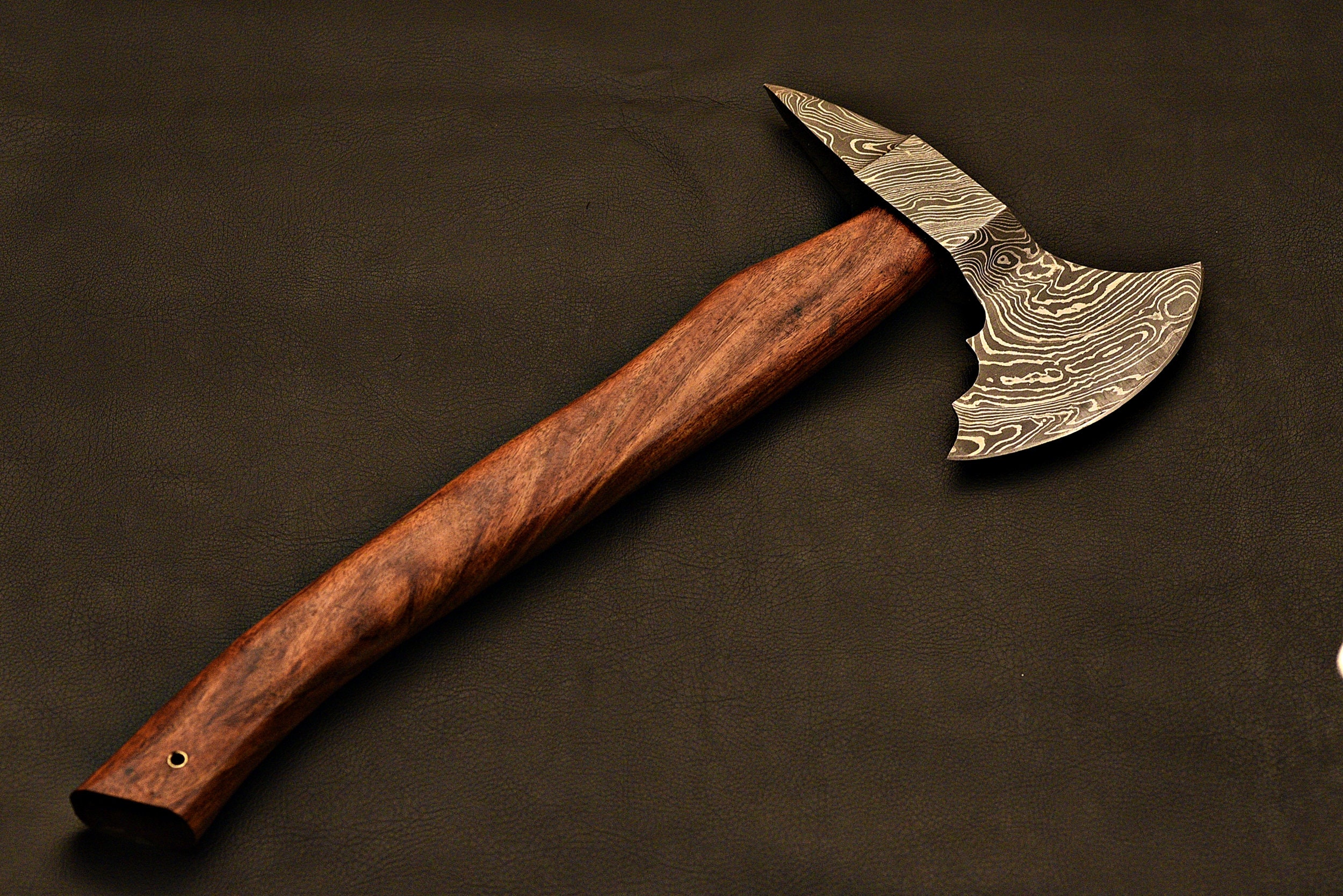 Handmade Damascus Steel Tomahawk / Hatchet / Viking / HT Axe With Rose ...