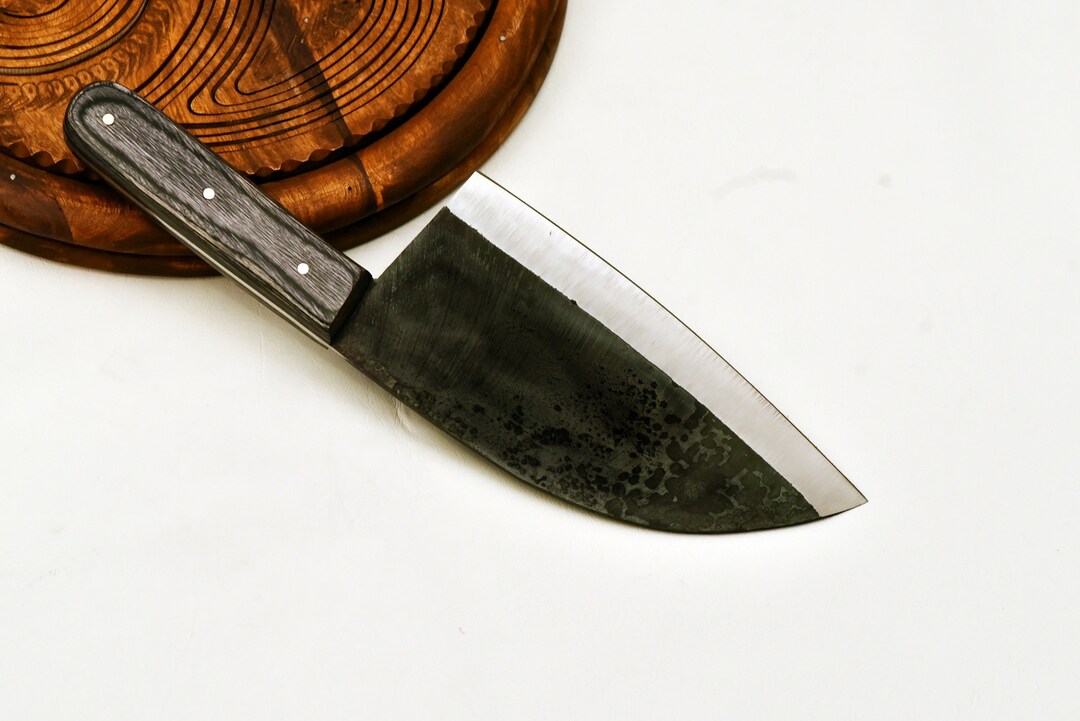 Handmade Cleaver Knife With Leather Sheath - Etsy