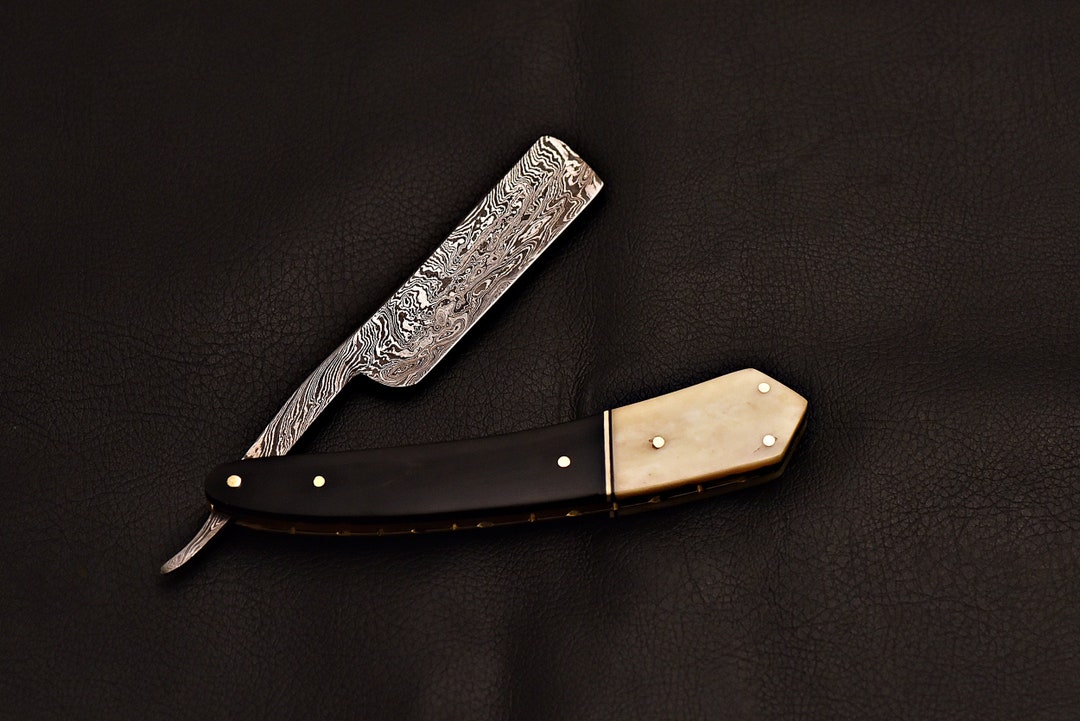 Handmade Damascus Steel Straight Razor - Etsy
