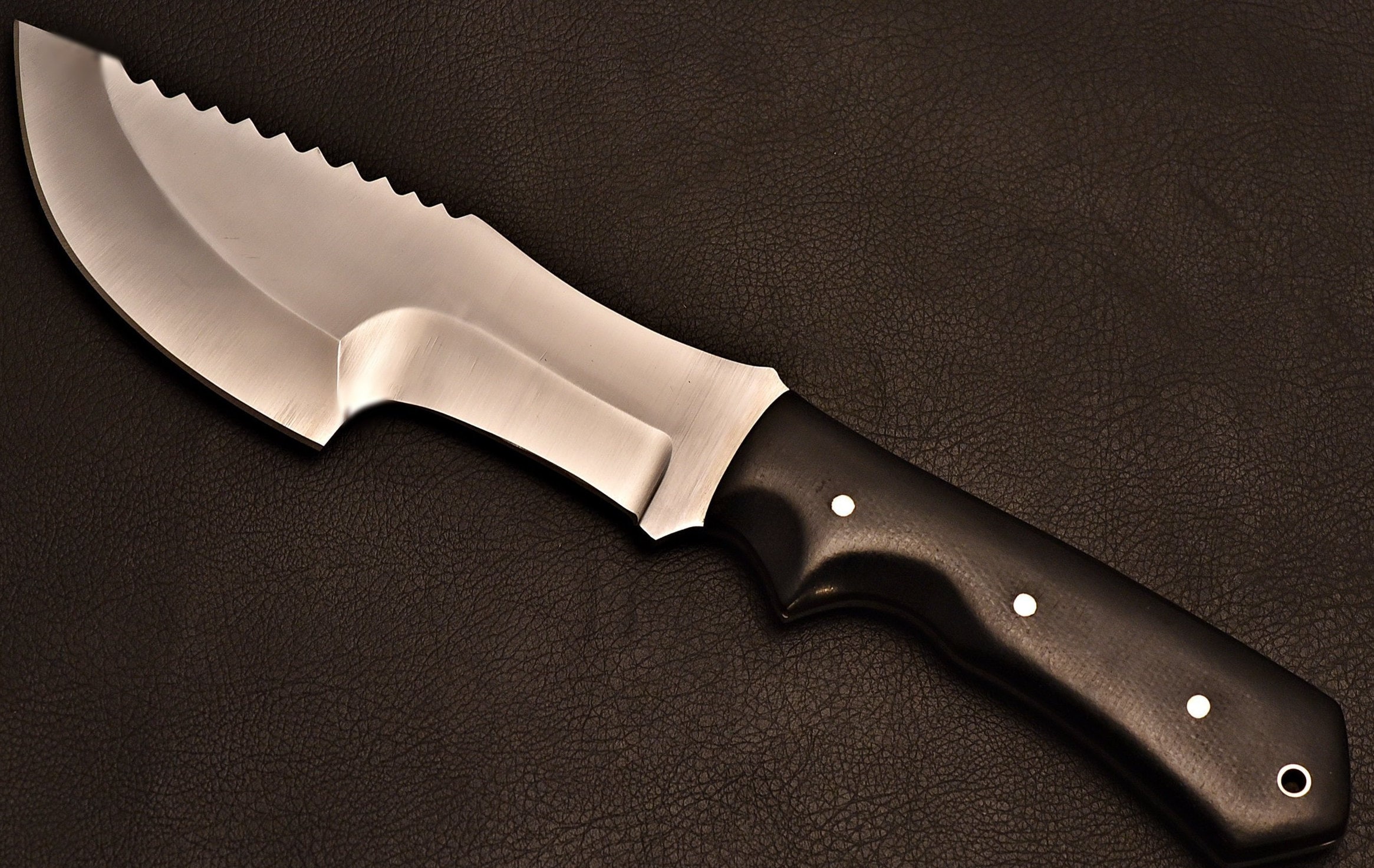 Handmade Tracker Knife 1095 Steel With Leather Sheath - Etsy