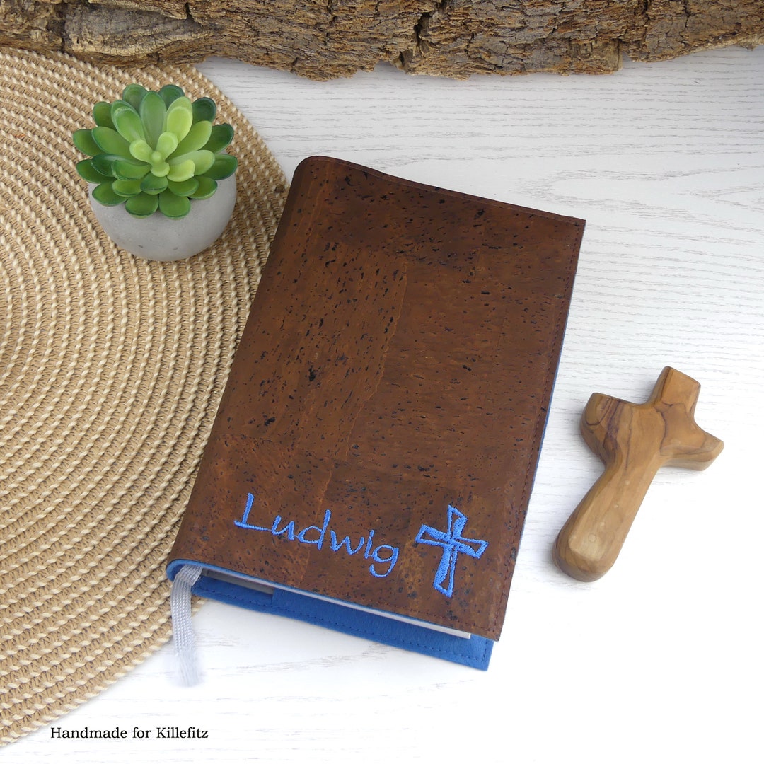 Hymn Book Cover Made of Cork Leather | Bible Cover | Communion Gifts ...