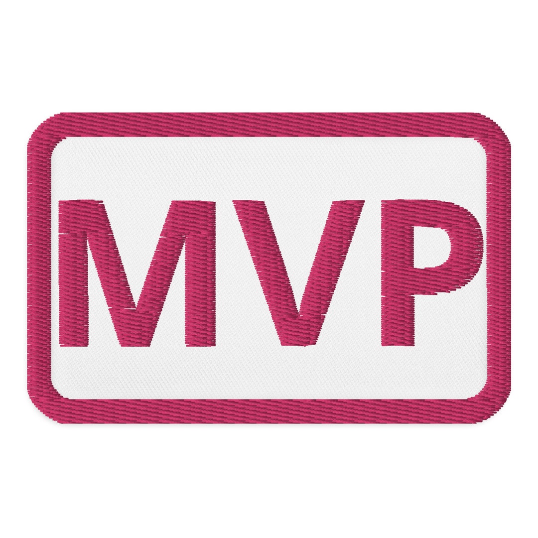 MVP Most Valuable Player Pink White Embroidered Patches - Etsy