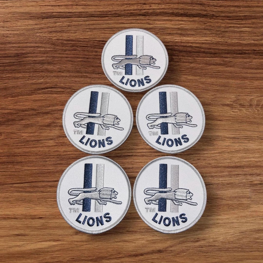 Detroit Lions Football Vintage Patch 5 Pack Iron on Patches 3” - Etsy