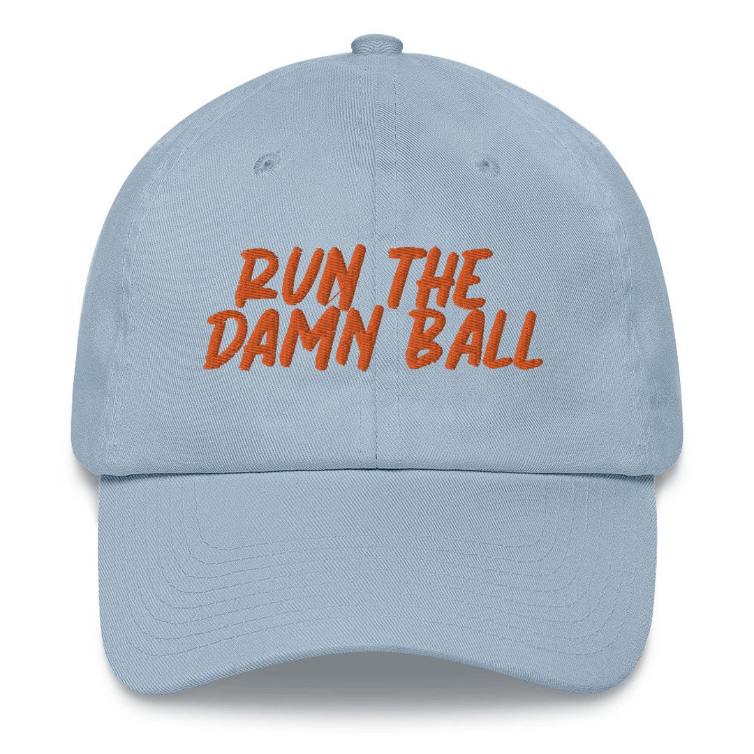Run the Damn Ball Orange Blue Dad Hat - Etsy