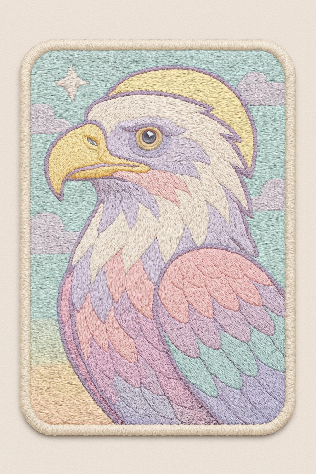 Pastel Bald Eagle Iron on Patch PRE SALE - Etsy