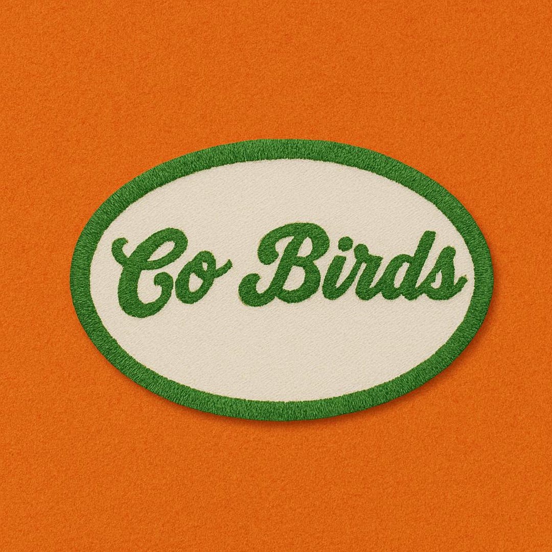 Go Birds Script Kelly Green Embroidered Patches - Etsy
