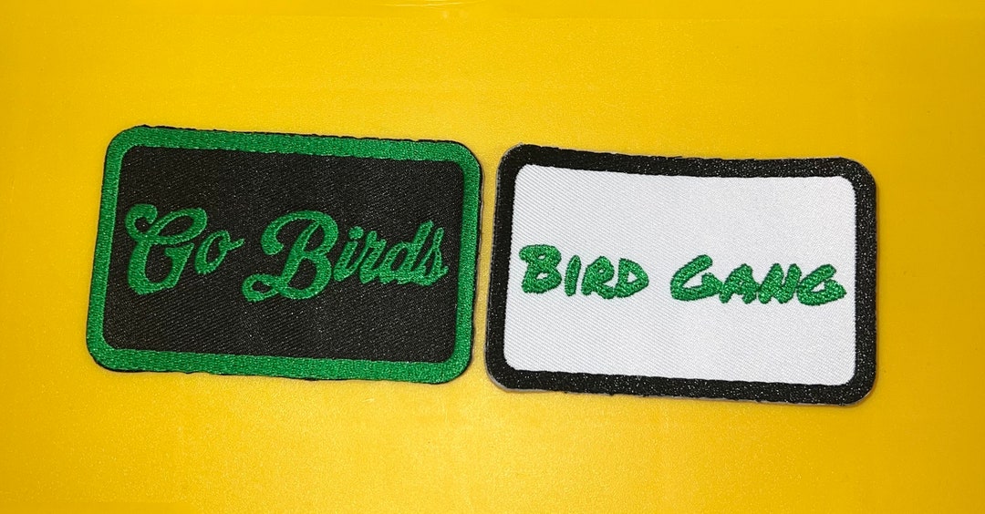 Go Birds High School Mascot Iron on Patches Set of 2 Kelly Green - Etsy