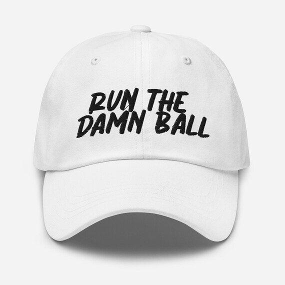 Run the Damn Ball Black White Dad Hat - Etsy