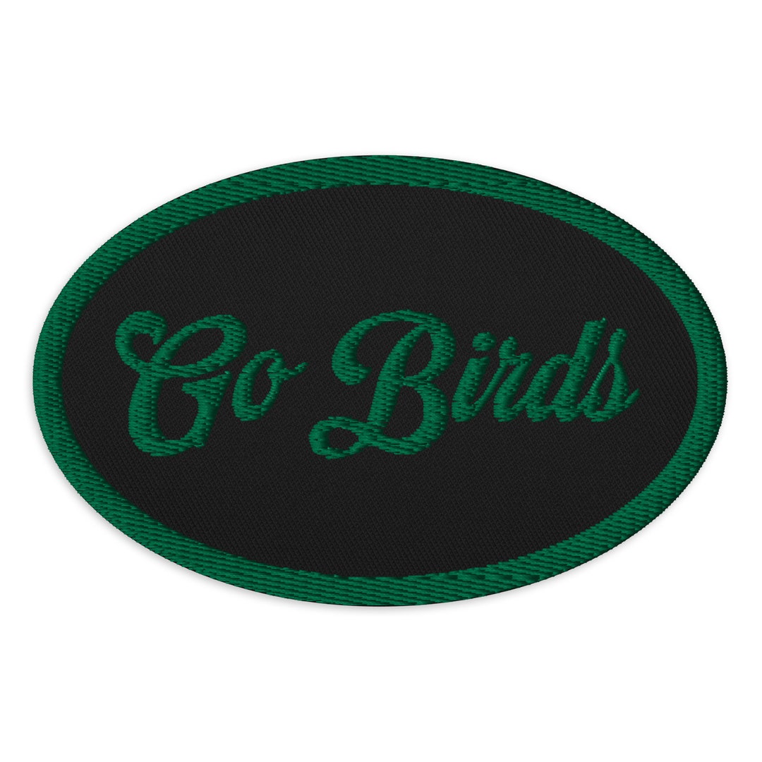 Go Birds Script Football Cheers High School Embroidered Patches - Etsy