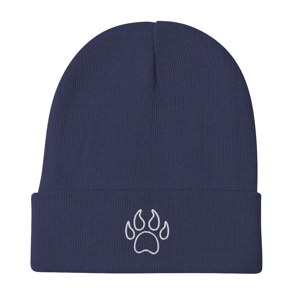 Wolf Pack Wolves Paw Print Team Beanies Embroidered Beanie - Etsy