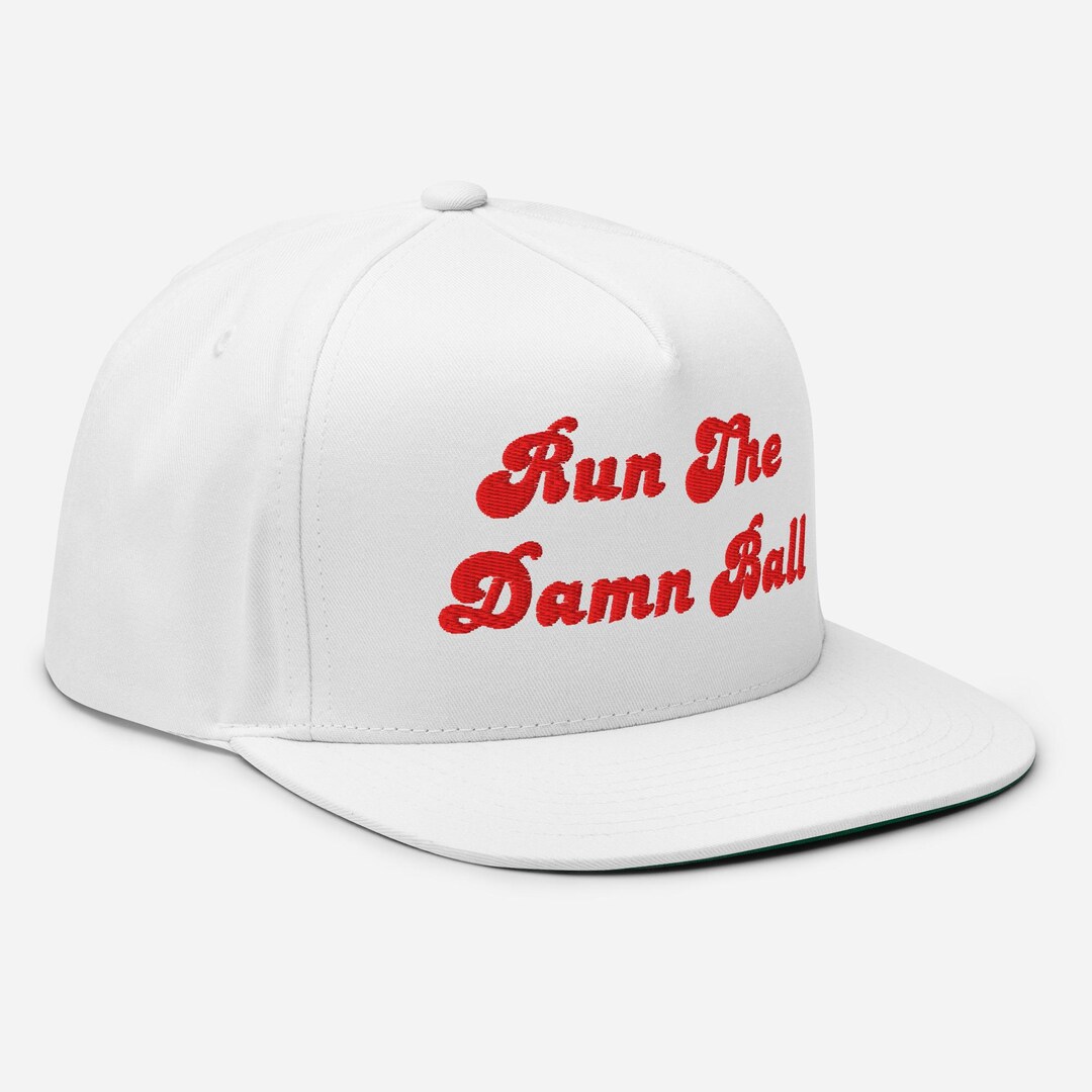 Run the Damn BALL Flat Bill Cap - Etsy