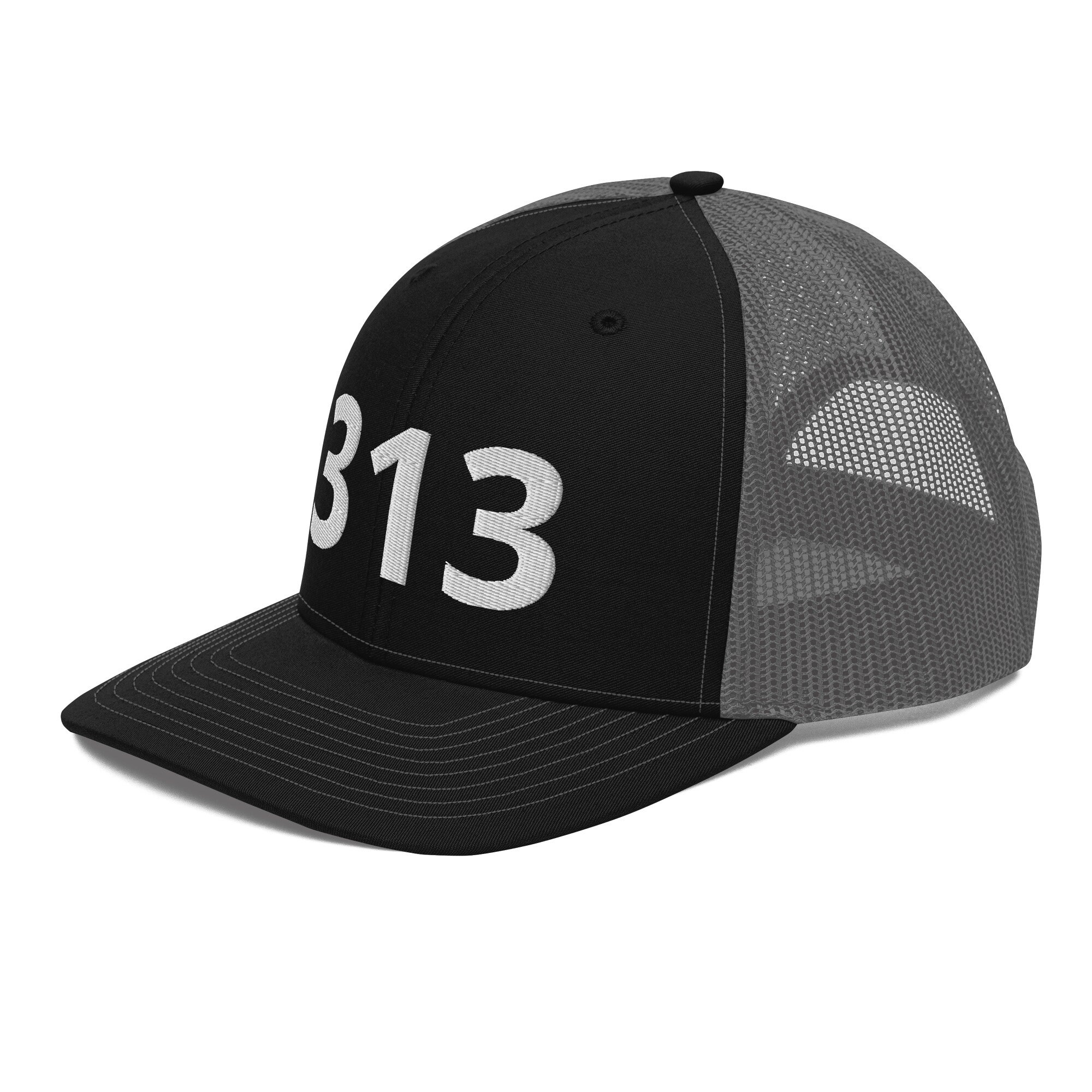 313 Detroit Trucker Cap Mesh Adult Snapback Hat - Etsy