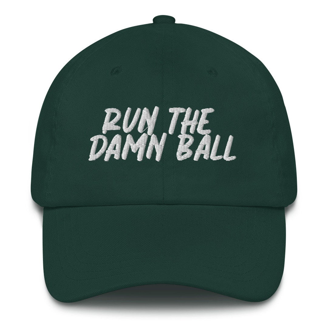 Run the Damn Ball Green Dad Hat - Etsy