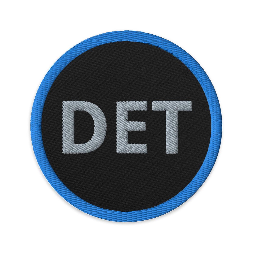 DET Detriot Michigan Embroidered Patches - Etsy