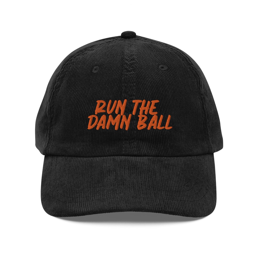 Run the Damn Ball Orange Script Vintage Corduroy Cap - Etsy
