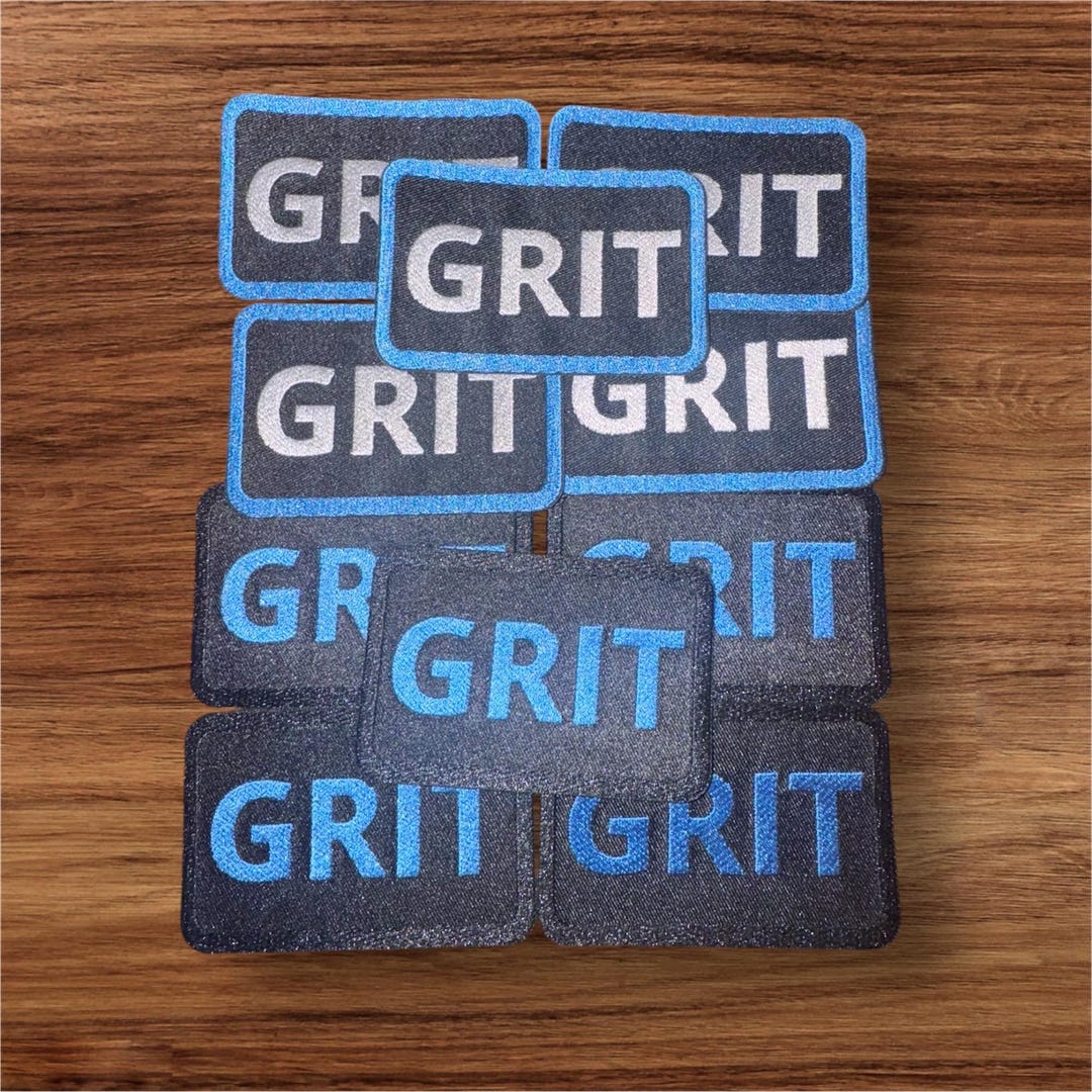 Grit Script Detroit Motivation Embroidered Patches Set of 10 Will Ship ...