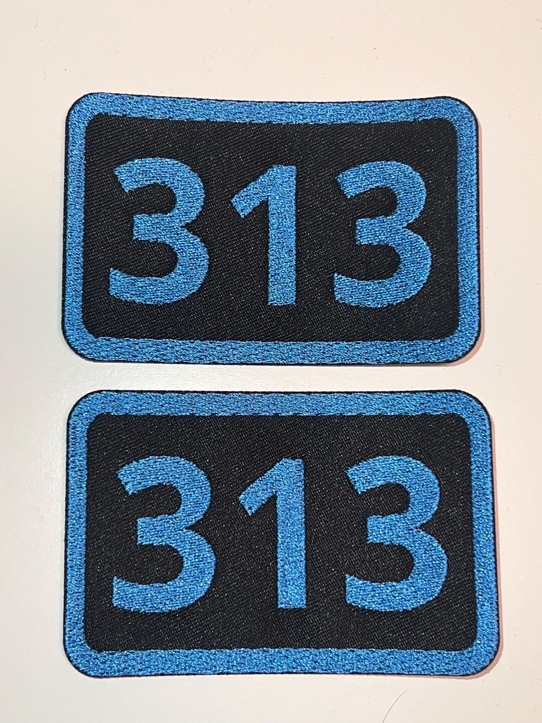 313 Detroit Script Motivation Area Code Michigan Embroidered Patches ...