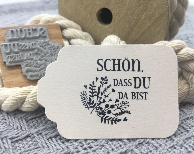 Stempel Schön Dass Du Da Bist Hochzeit Taufe Kommunion Konfirmation ...