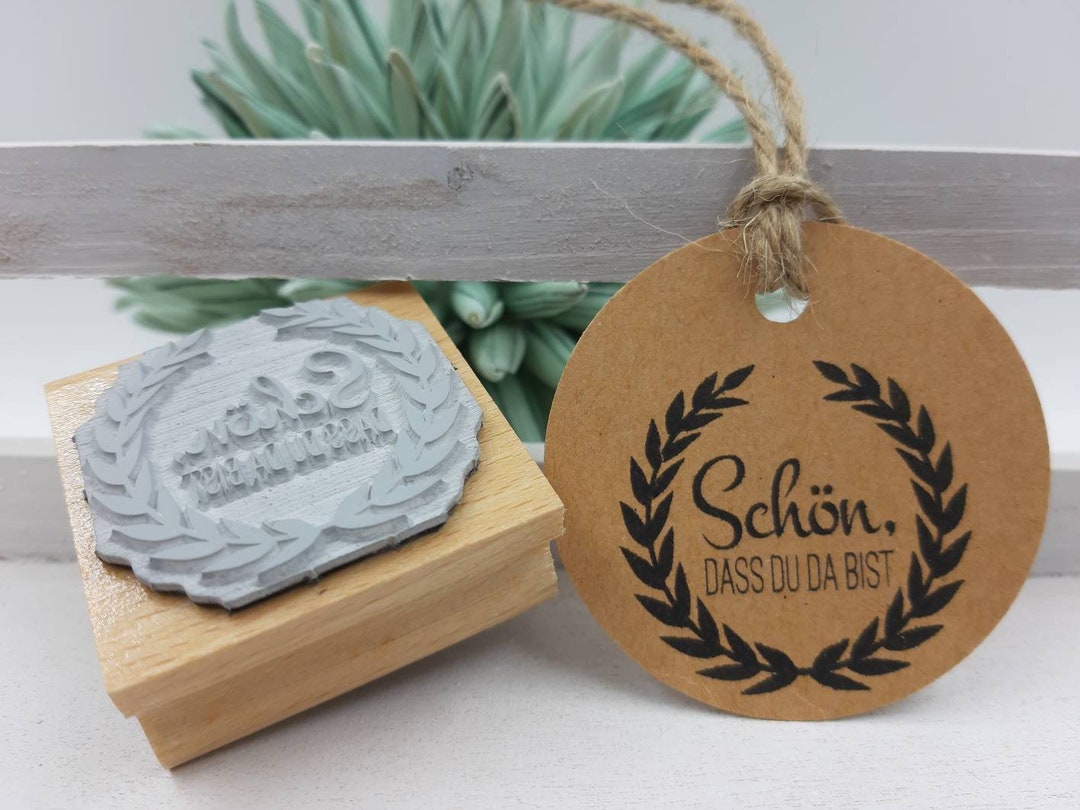 Stempel Schön Dass Du Da Bist Hochzeit Taufe Kommunion Konfirmation ...