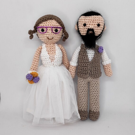 Stuffed Animals & Plushies Toys Boyfriends amigurumi wedding Bride and ...