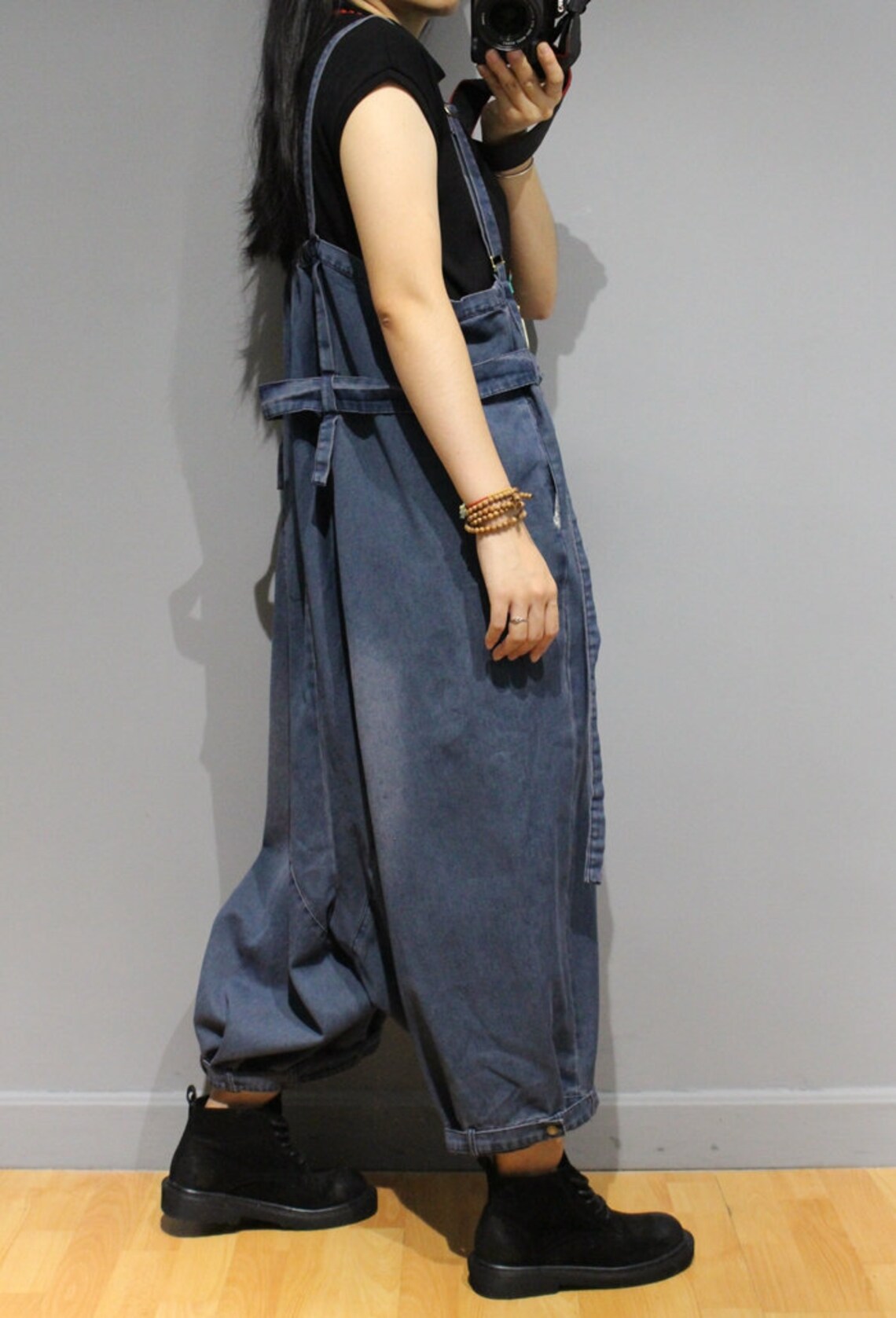 Womens Loose Fitting Denim Overalls With PocketsCasual | Etsy