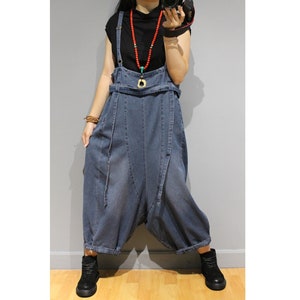 Womens Loose Fitting Denim Overalls With Pocketscasual - Etsy