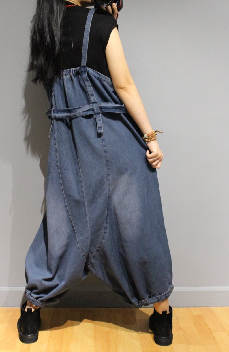 Womens Loose Fitting Denim Overalls With Pocketscasual | Etsy