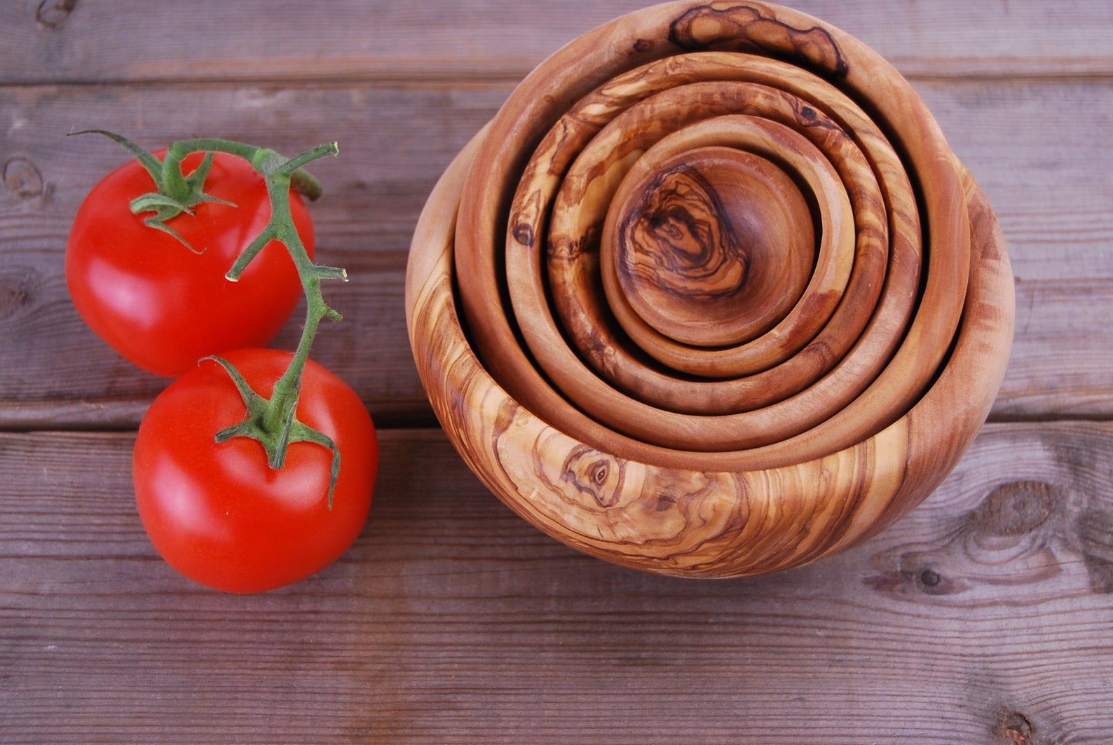 Olive Wood Dishes Stack of 6 WOOD UNIQUE - Etsy