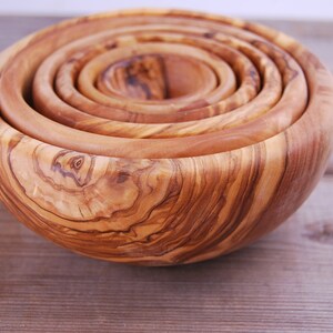 Olive Wood Dishes - Stack of 6 ** WOOD UNIQUE** - Etsy
