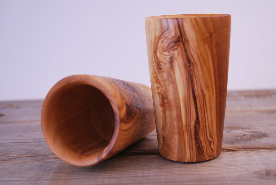 Olive Wood, Cup - Etsy