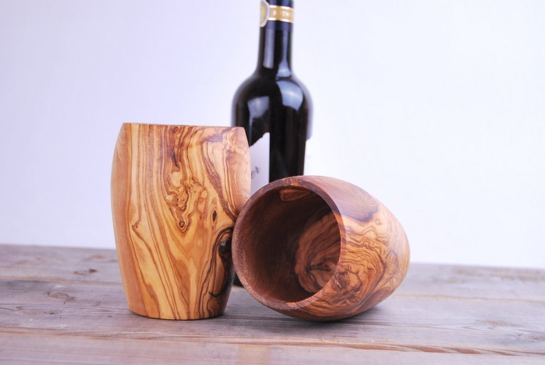Olive Wood, Cup - Etsy